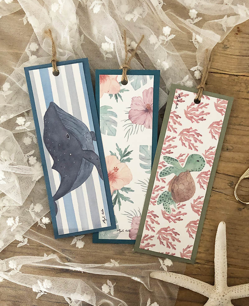 Marcapaginas Tortuga Anacleta - Azul Cielo